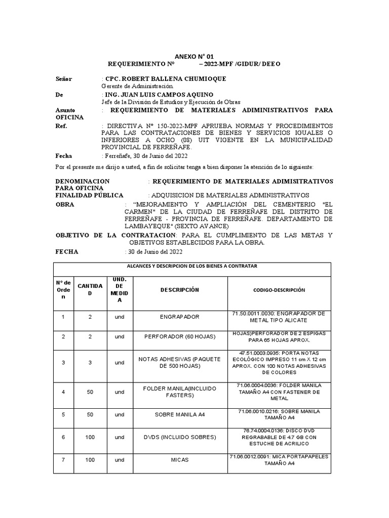 Req. de Materiales Admistrativos | Descargar gratis PDF | Los símbolos | Diseño gráfico
