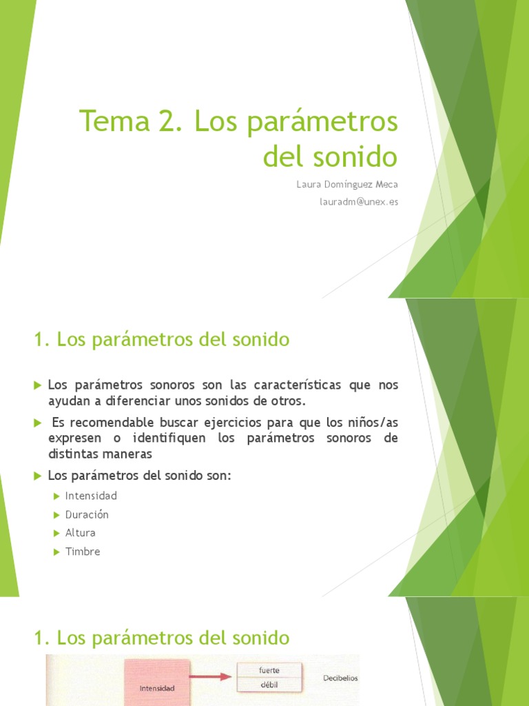Tema 2. Parámetros Del Sonido | PDF | Sonido | Pitch (Música)