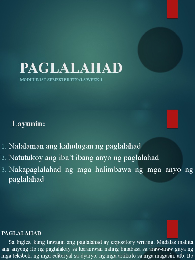 Week13 Paglalahad | PDF