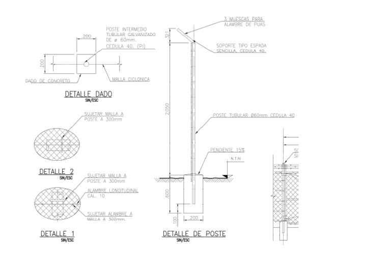 Malla Ciclonica - Detalles | PDF