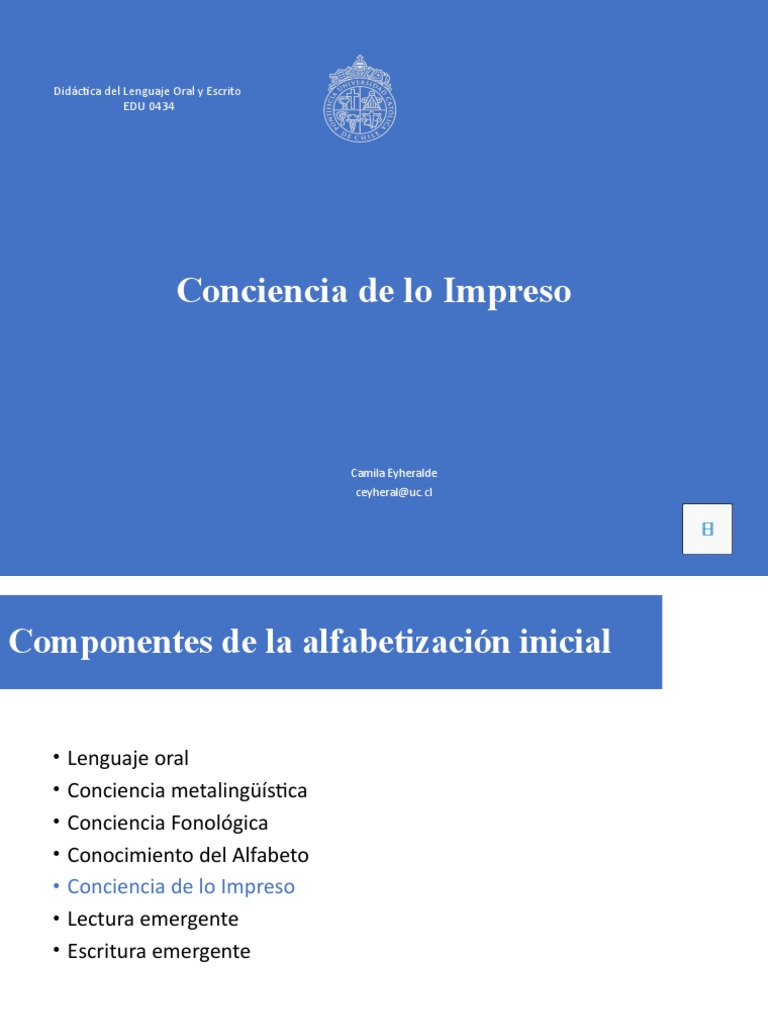 Conciencia de lo Impreso en Niños | PDF | Literatura | Comunicación escrita