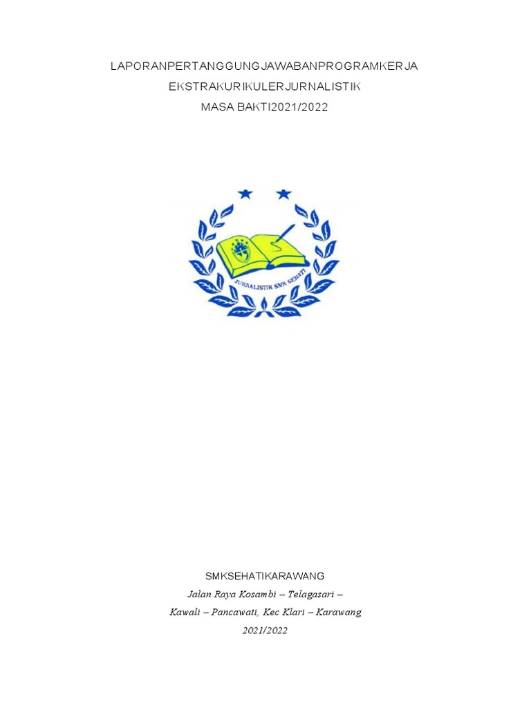 LPJ Ekstrakurikuler Jurnalistik 2021-2022 | PDF | Seni
