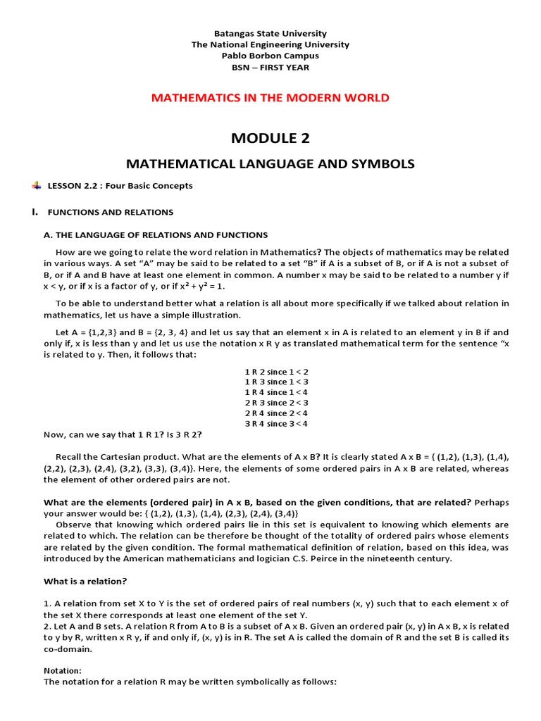 MMW Module 2.2 (Part 2) | PDF | Set (Mathematics) | Function (Mathematics) MMW Module 2.2 (Part 2) | PDF | Set (Mathematics) | Function (Mathematics)