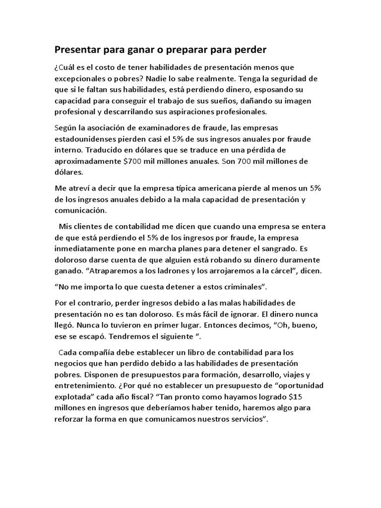 El Buen Presentador | PDF