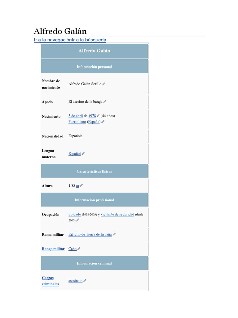 Alfredo Galán | PDF | Crímenes | Crimen y violencia