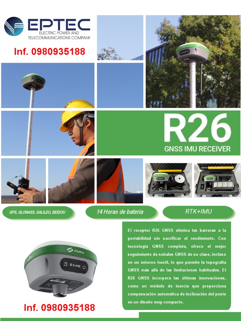 AllyNAV R26 GNSS RECEIVER Especificaciones EPTEC | PDF | Telecomunicaciones | Informática