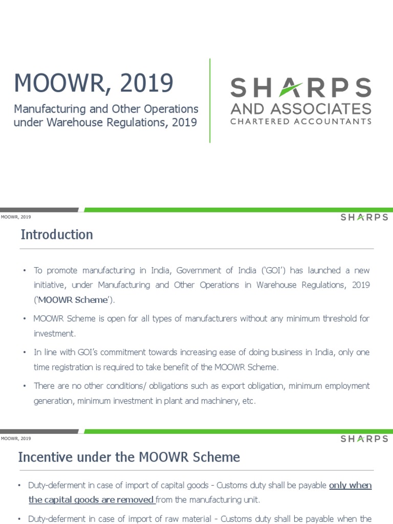 MOOWR | PDF | Tariff | Warehouse