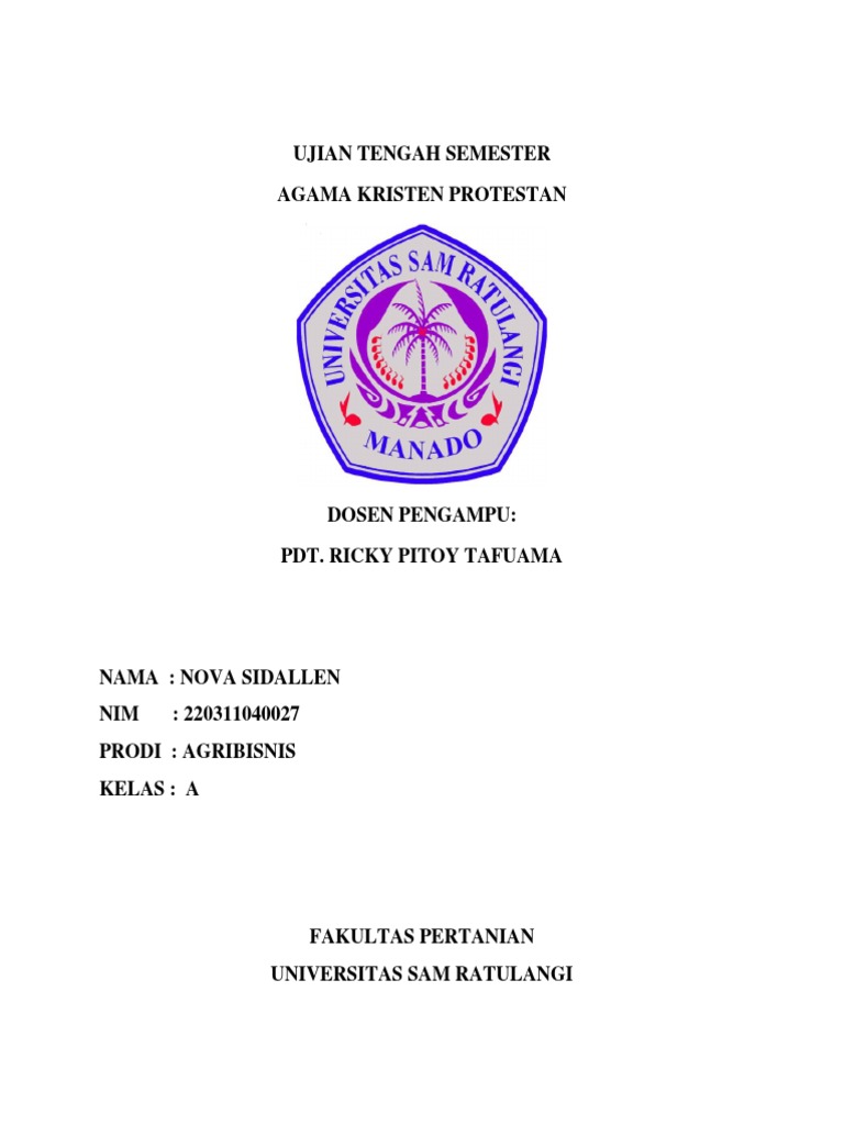 AGB - 220311040027 - NOVA SIDALLEN - UTS PAK FAPERTA 7 Okt 2022 | PDF