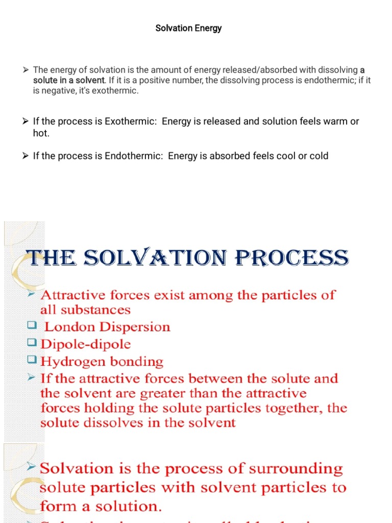 Solvation Energy | Download Free PDF | Chemical Bond | Valence (Chemistry)