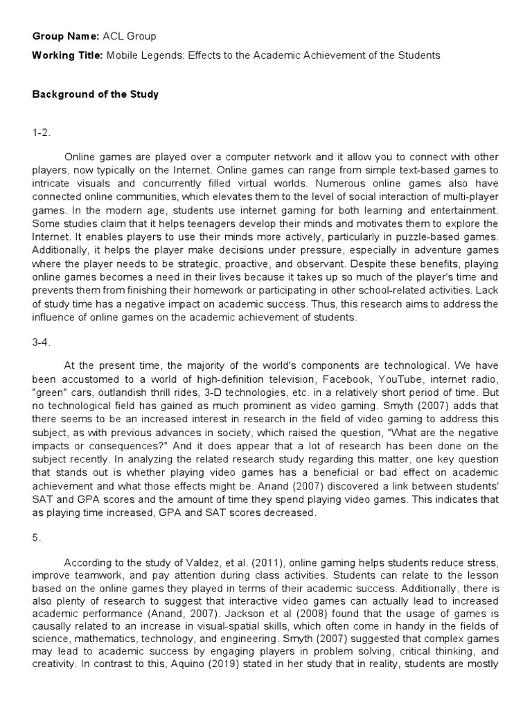 E Study Acl Group | Descargar gratis PDF | Video Games | Internet
