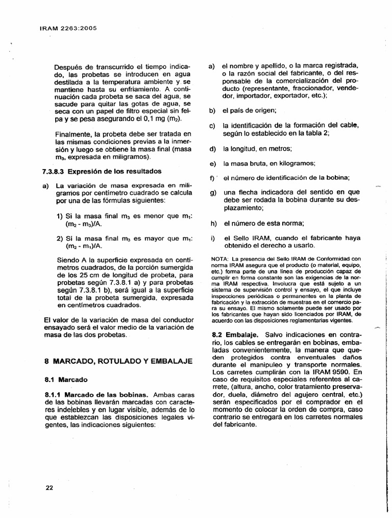 Página 22 de IRAM 2263 | PDF
