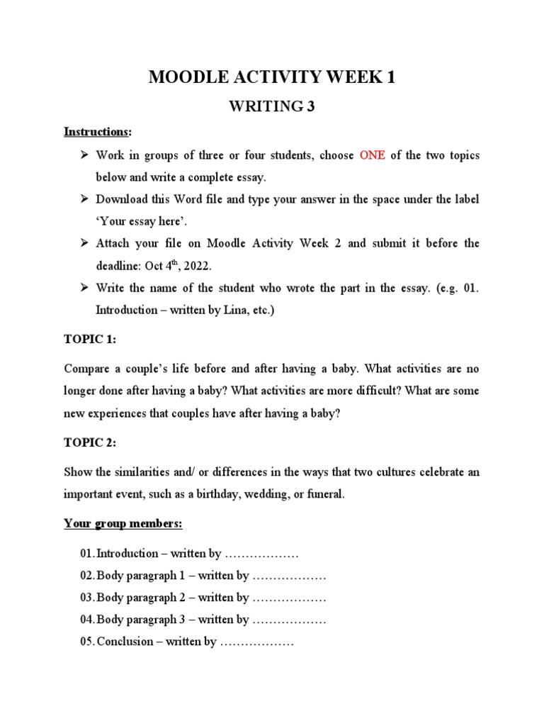 Moodle Activity Week 2 | PDF