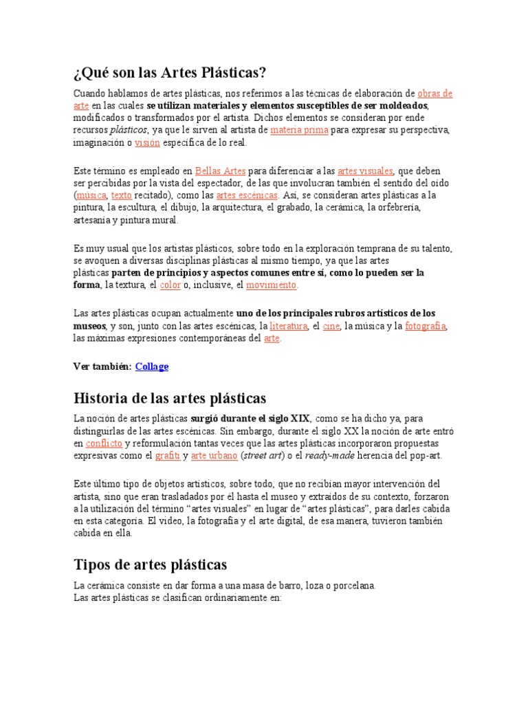 Artes Plásticas | PDF | Artes plásticas | Escultura