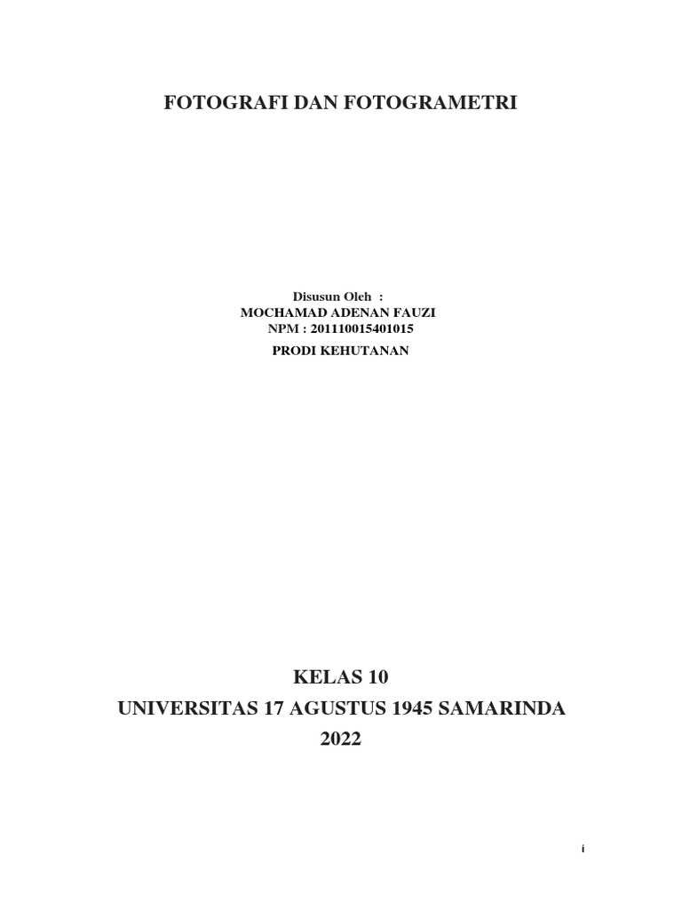 Fotografi dan Fotogrametri Digital | PDF