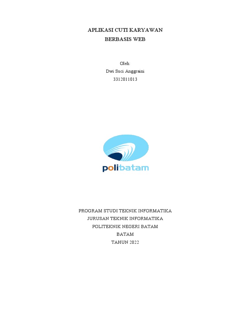 Rancang Bangun Aplikasi E-Cuti | PDF