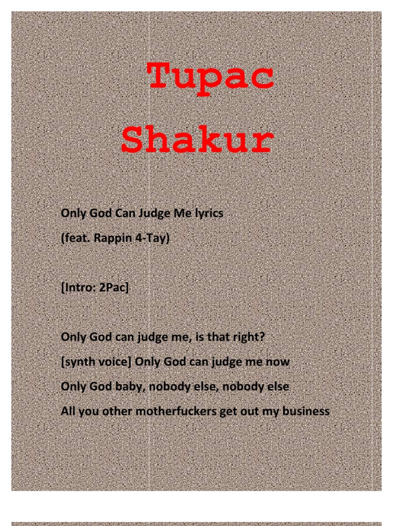 Tupac Shakur | PDF | Poetry