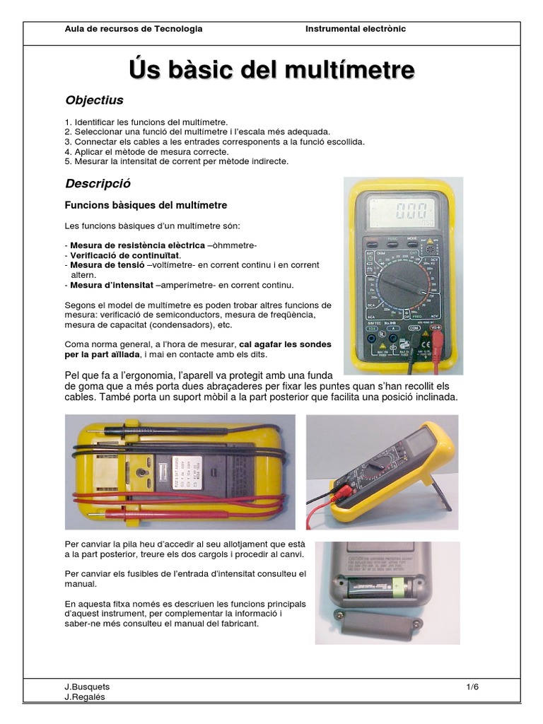Ús Polimetre o Multimetre | PDF