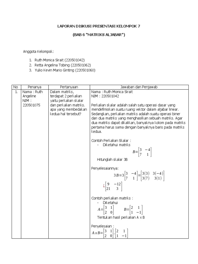 Laporan Diskusi Presentasi Kel 7 | PDF | Sains & Matematika | Komputer