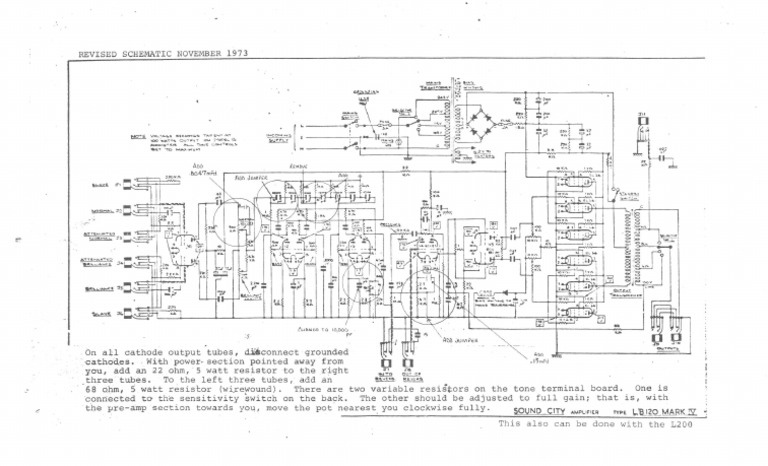 Sound City LB 120 MK IV (11-73) Schematic | PDF