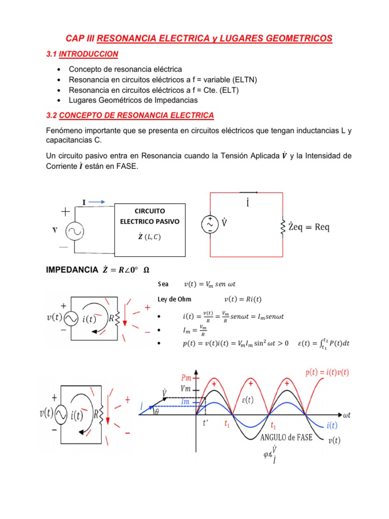 Resonancia eléctrica: conceptos básicos y aplicaciones en circuitos RLC serie, paralelo y de dos ...
