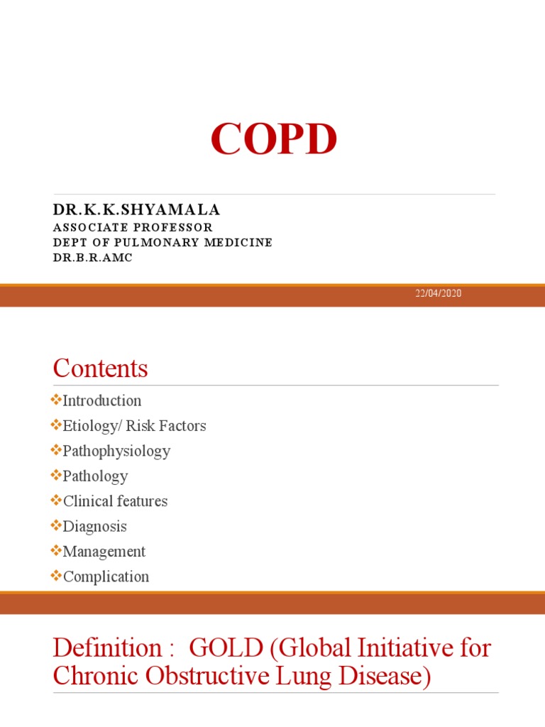 COPD | PDF | Chronic Obstructive Pulmonary Disease | Respiratory Diseases