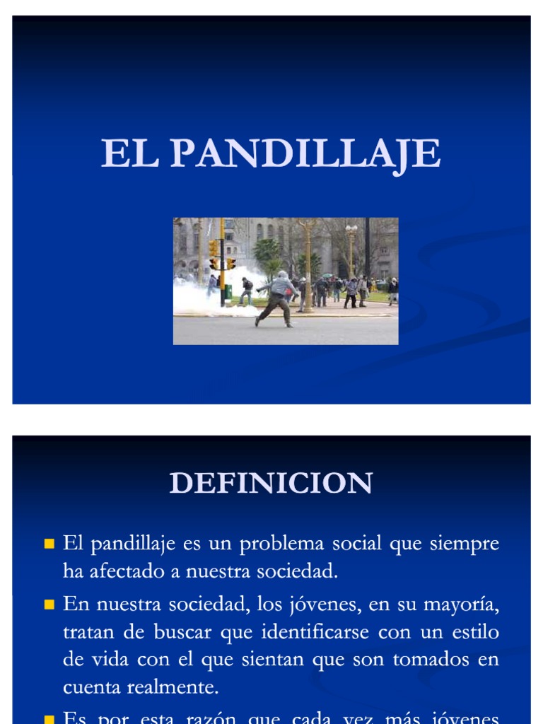 Definición y Causas del Pandillaje | PDF | Salud y bienestar
