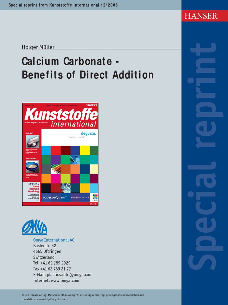Paper Omya, Relación PHR CaCO3 Vs Propiedades | PDF | Extrusion ...