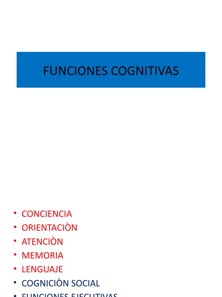 Funciones Cognitivas | PDF | Mente | Teoria de la mente