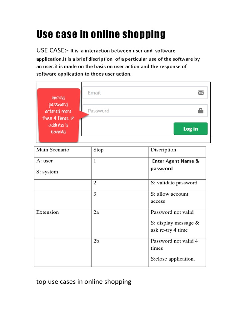 Use Case in Online Shopping | PDF Use Case in Online Shopping | PDF