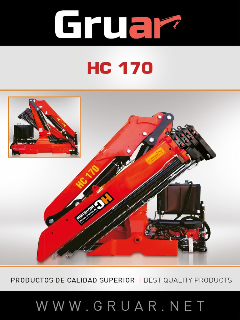 Especificaciones Técnicas de Grúas HC 170 | PDF