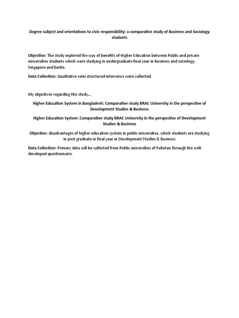 Degree Subject and Orientations To Civic Responsibility | PDF | Career ...