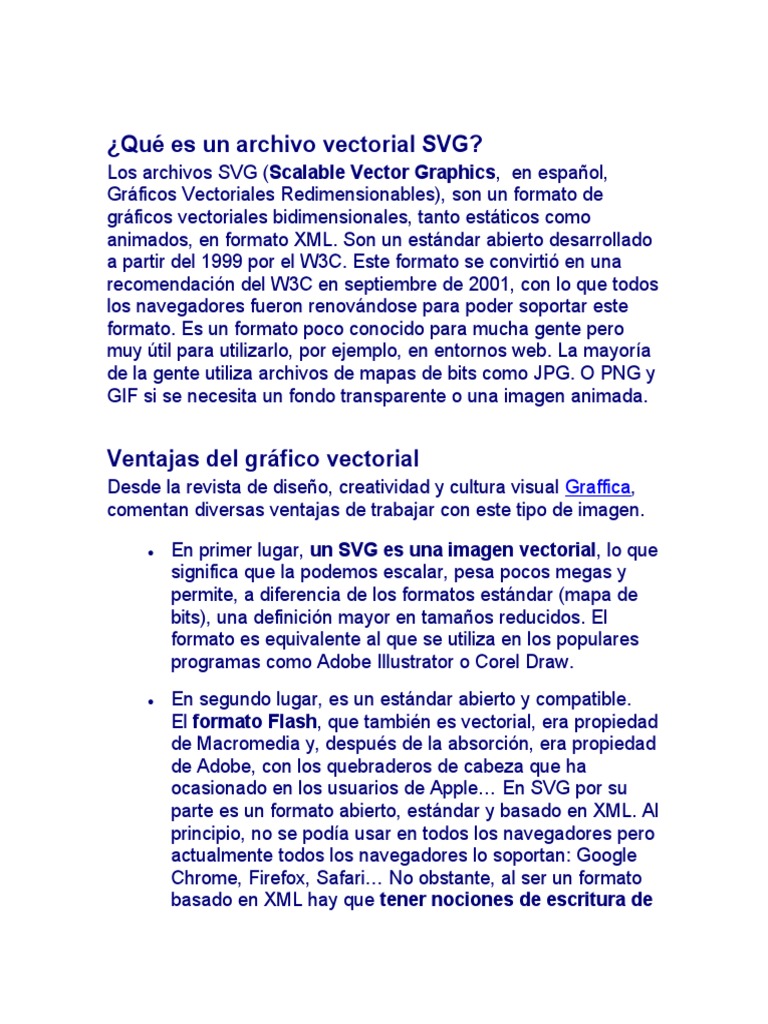 Qué Es Un Archivo Vectorial SVG | Descargar gratis PDF | Software ... Qué Es Un Archivo Vectorial SVG | Descargar gratis PDF | Software ...