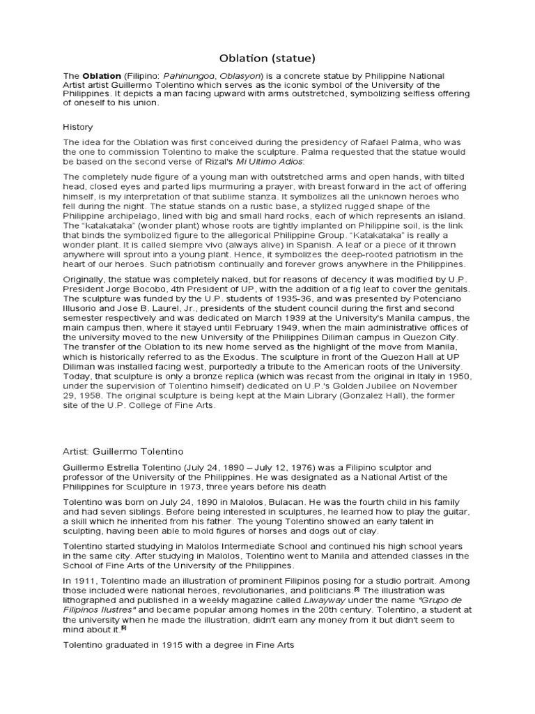 Oblation | PDF | Philippines