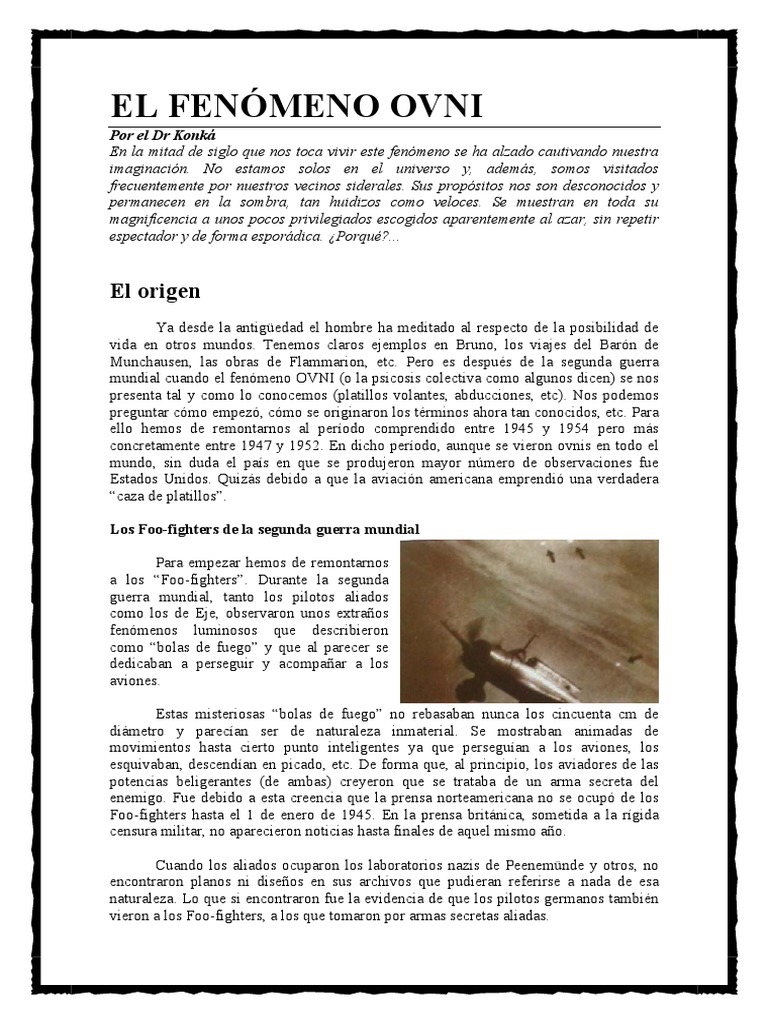 El Fenómeno Ovni | PDF | Objeto volador no identificado