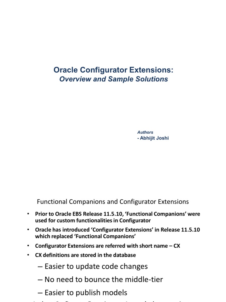 Oracle Configurator Extensions | PDF | Java (Programming Language ...