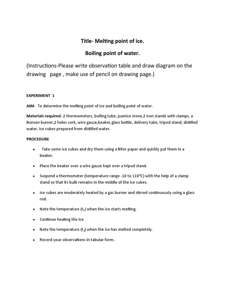 Expt 1,2 MP BP | PDF | Water | Ice