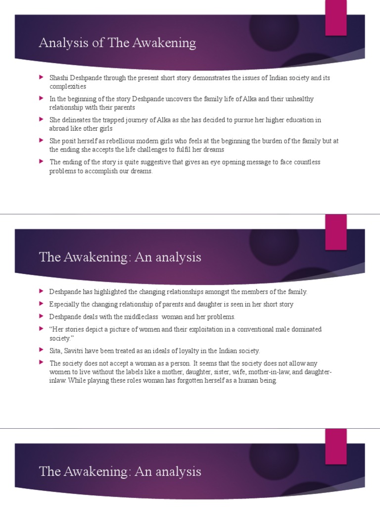 Analysis of The Awakening: Insights into Deshpande's Portrayal of Women ...
