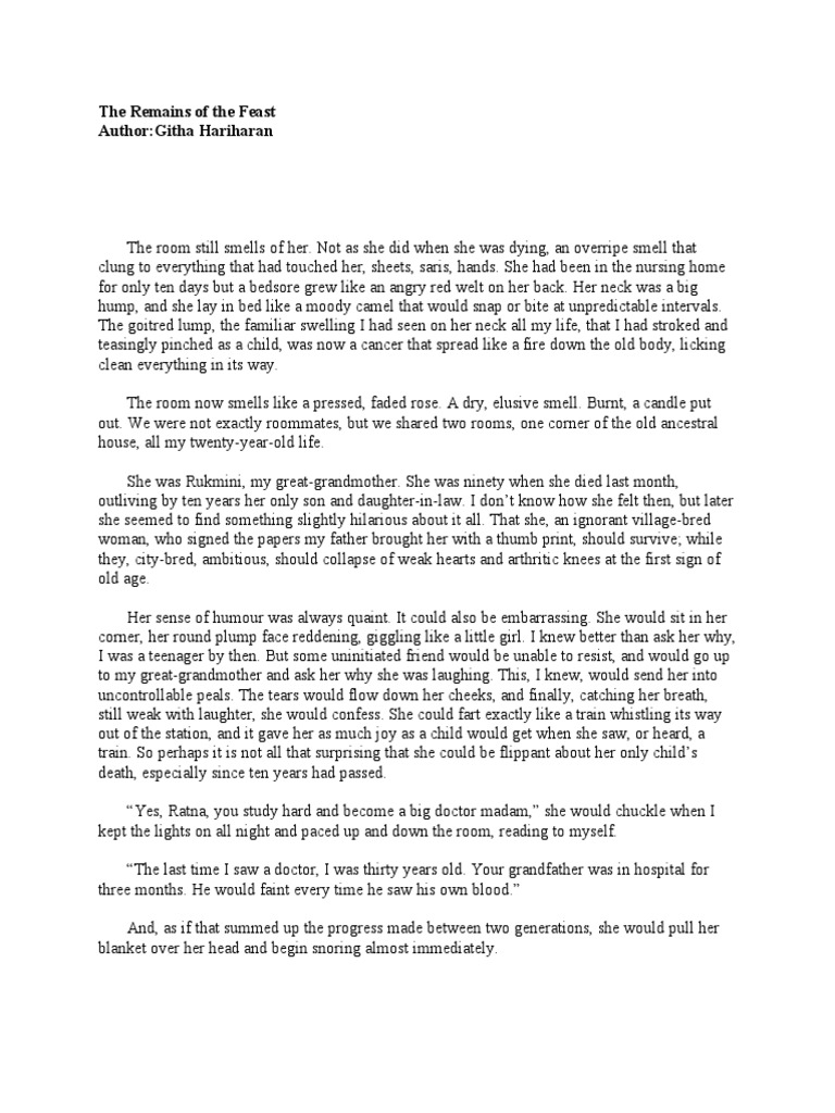 The Remains of The Feast | PDF