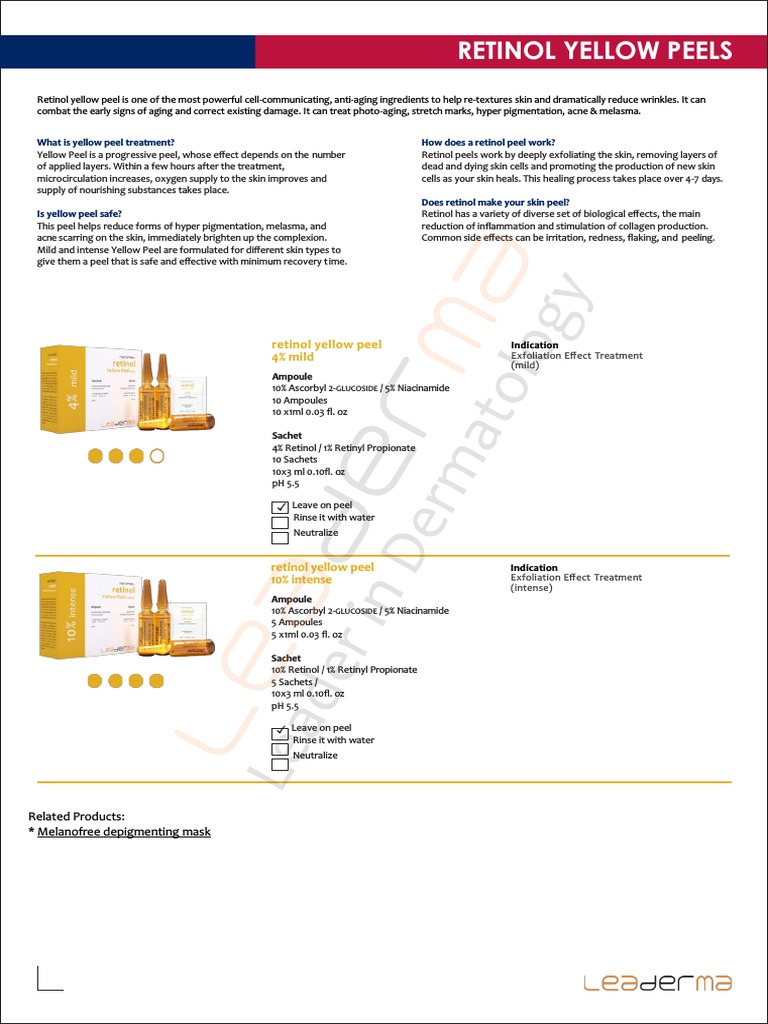 Retinol Yellow Peels | PDF | Skin | Scar