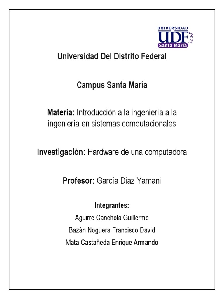 Investigacion Hardware PC | PDF | Bios | Almacenamiento de datos de la computadora