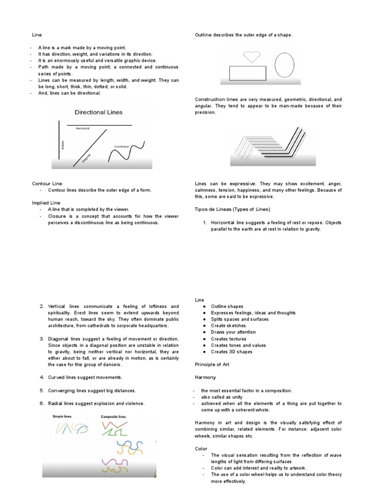 Notes in Art (Lines and Colors) | PDF | Color | Perspective (Graphical)
