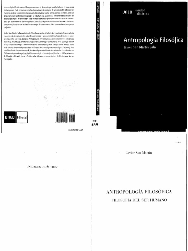 Antropologia Filosofica Javier San Martin | PDF