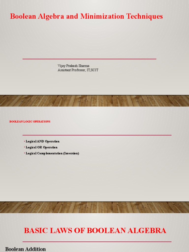 3 Boolean Algebra And Minimization Techniques Pdf