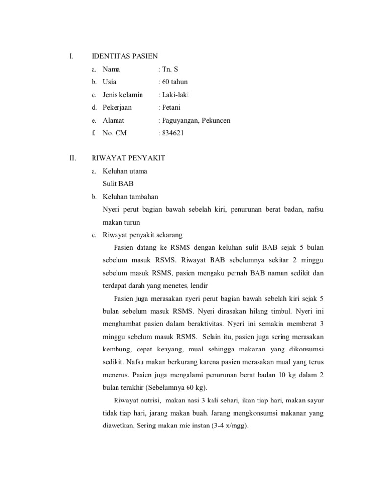 Tumor Recti Suspek Ganas | PDF