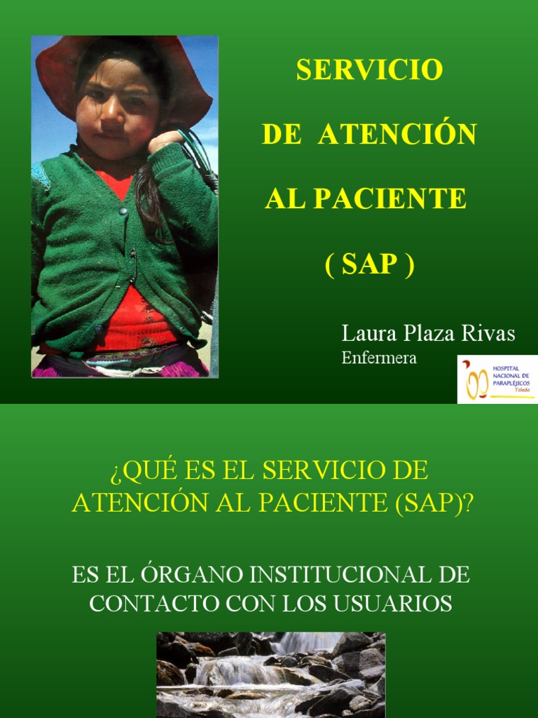 Servicio de Atención Al Paciente (Sap) : Laura Plaza Rivas | PDF | Hospital