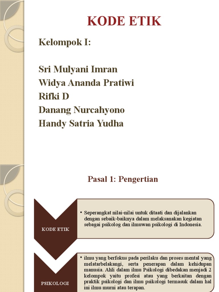 Presentation Kode Etik | PDF
