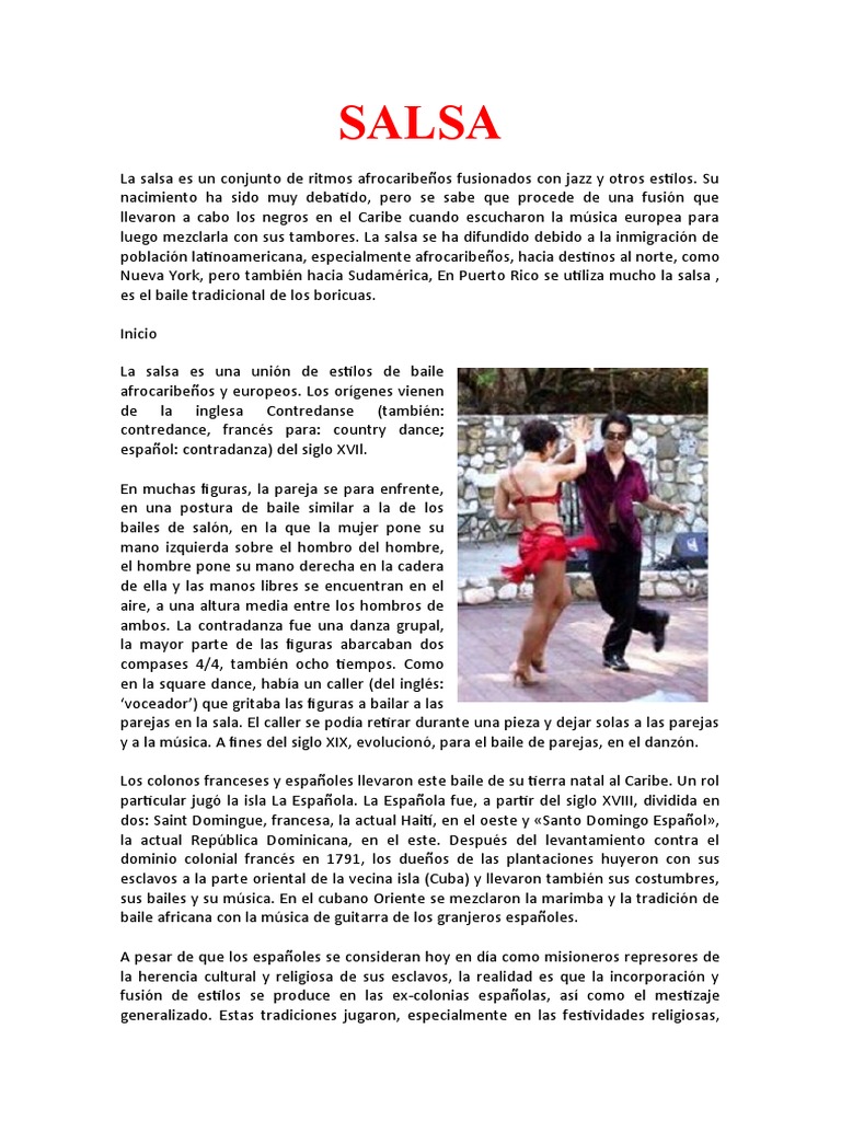SALSA, Cha Cha Cha, Mambo | PDF | Música caribeña | Musica cubana
