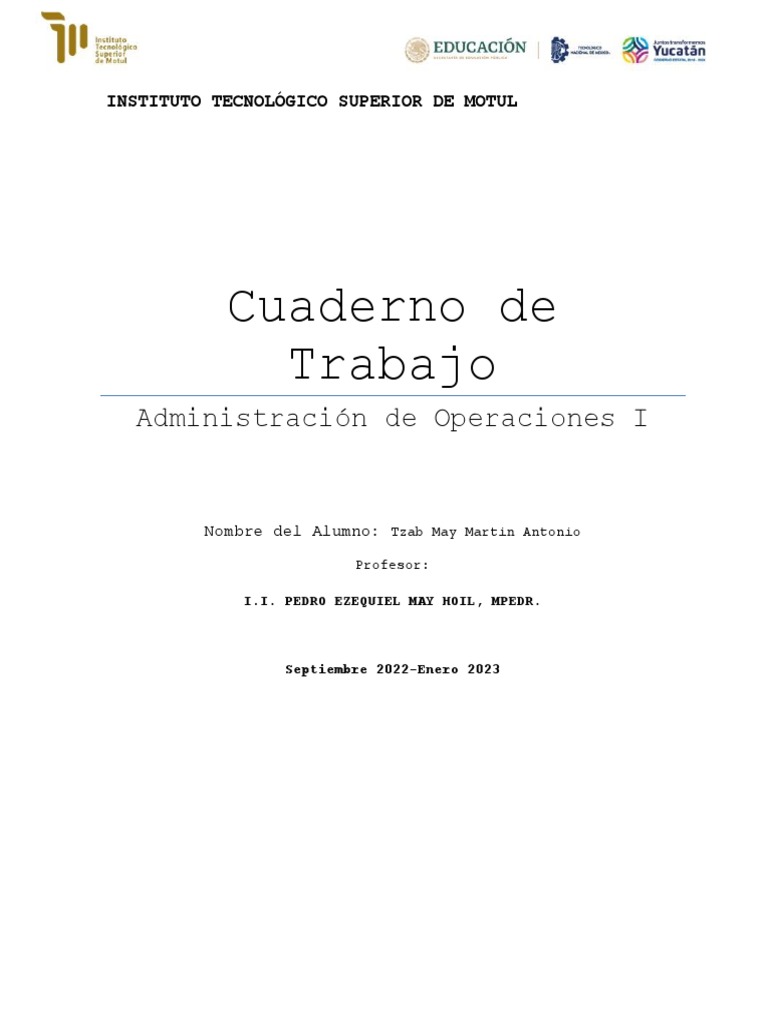 Cuaderno de Trabajo - ADO I U1 - TZAB - MAY - MARTIN - ANTONIO. | PDF | Sociedad | Bienes
