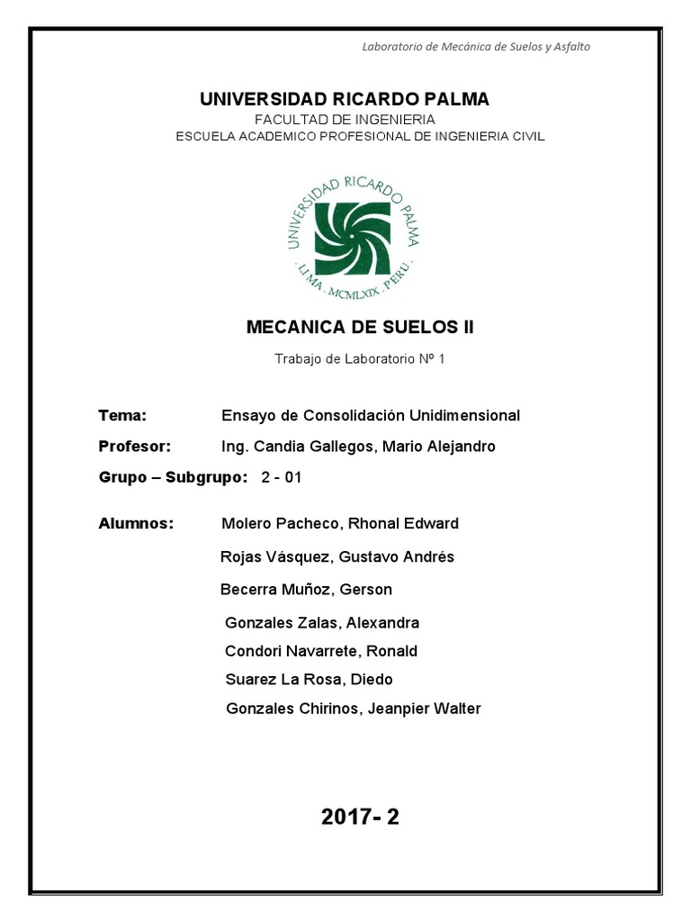 Laboratorio 2 Candia 2017 Ii Final | PDF | Ciencias de la Tierra | Física Aplicada e ...