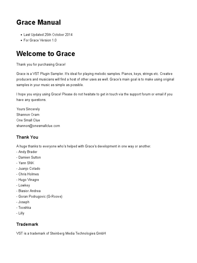 Grace Manual | PDF